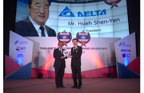 Delta Electronics Wins Thailand’s Top Corporate Brand Values Award